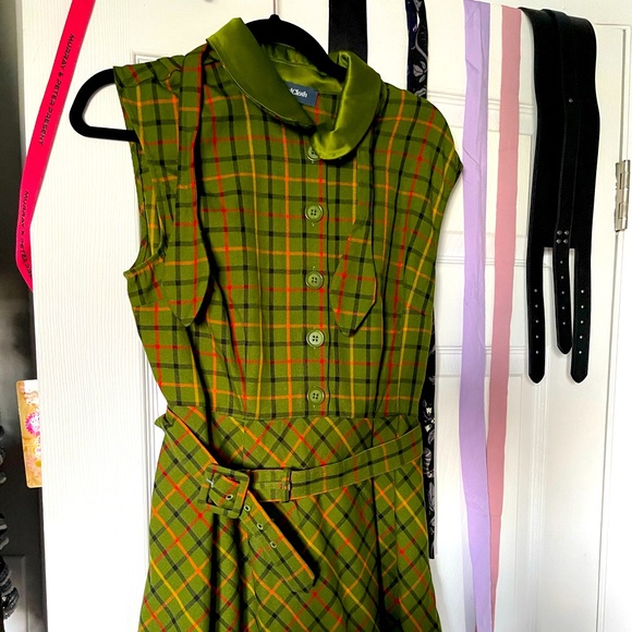 Modcloth | Dresses | Modcloth Green Plaid Dress | Poshmark